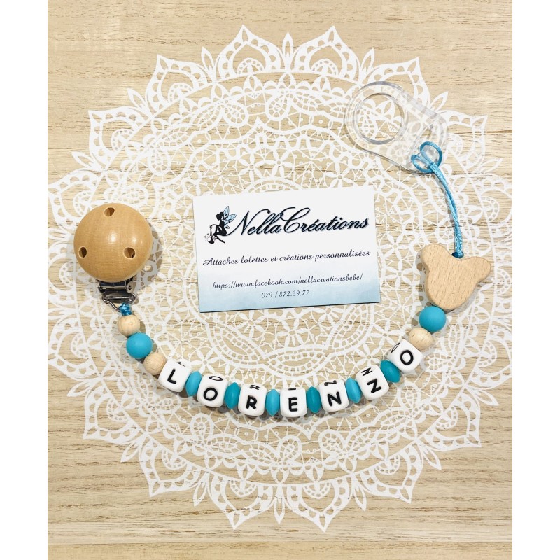 Attache lolette bois